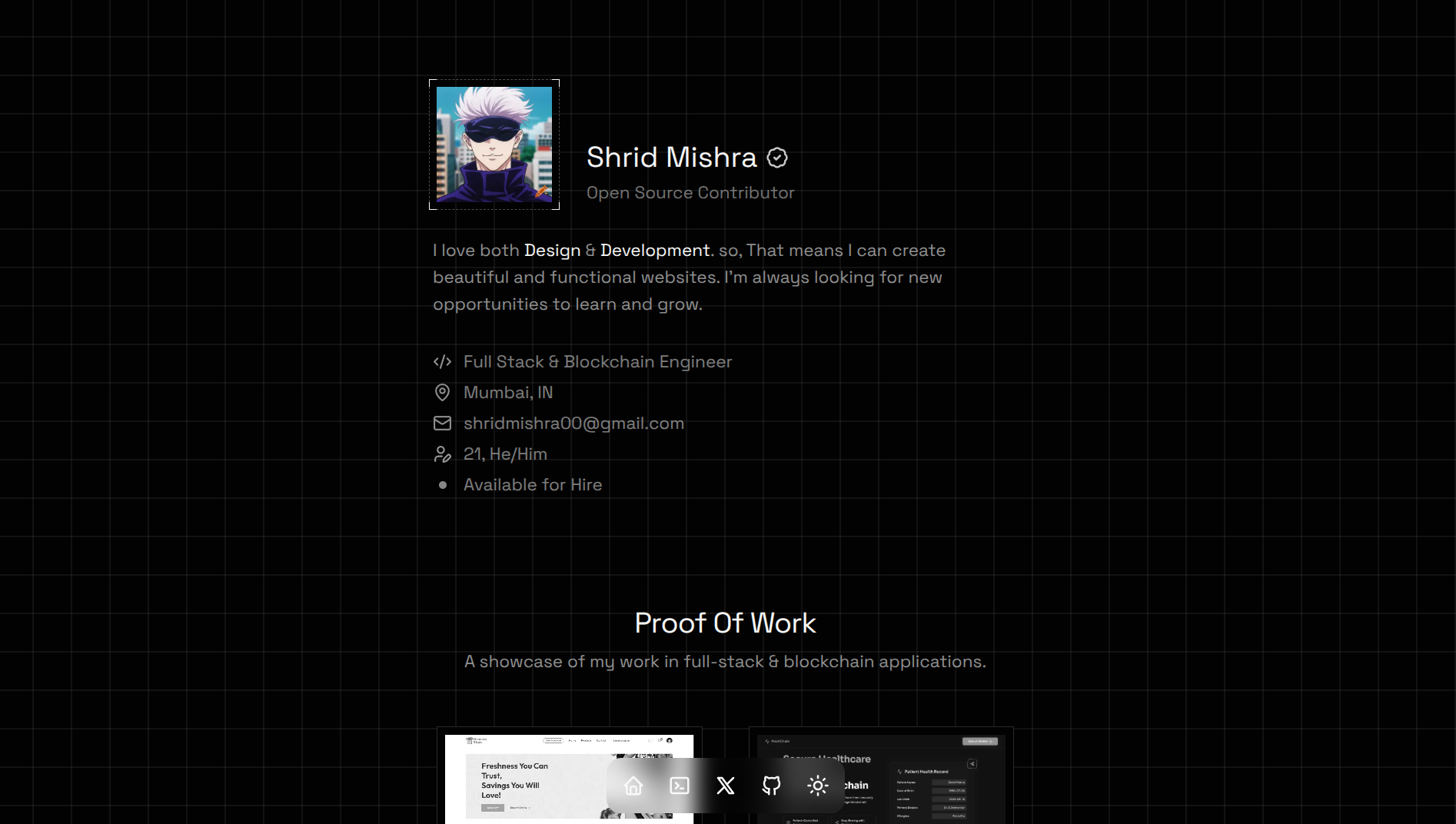 Shrid Mishra | Full-Stack Developer & Solana Enthusiast